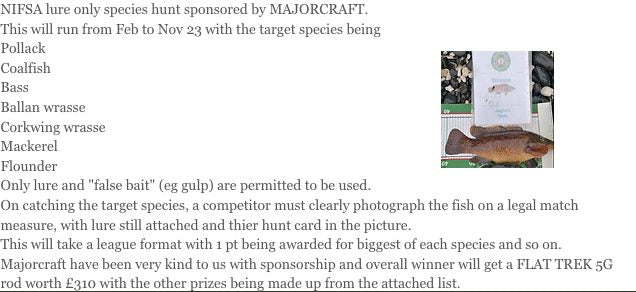 LURE ONLY SPECIES HUNT. Exciting year with so many competitions and sp